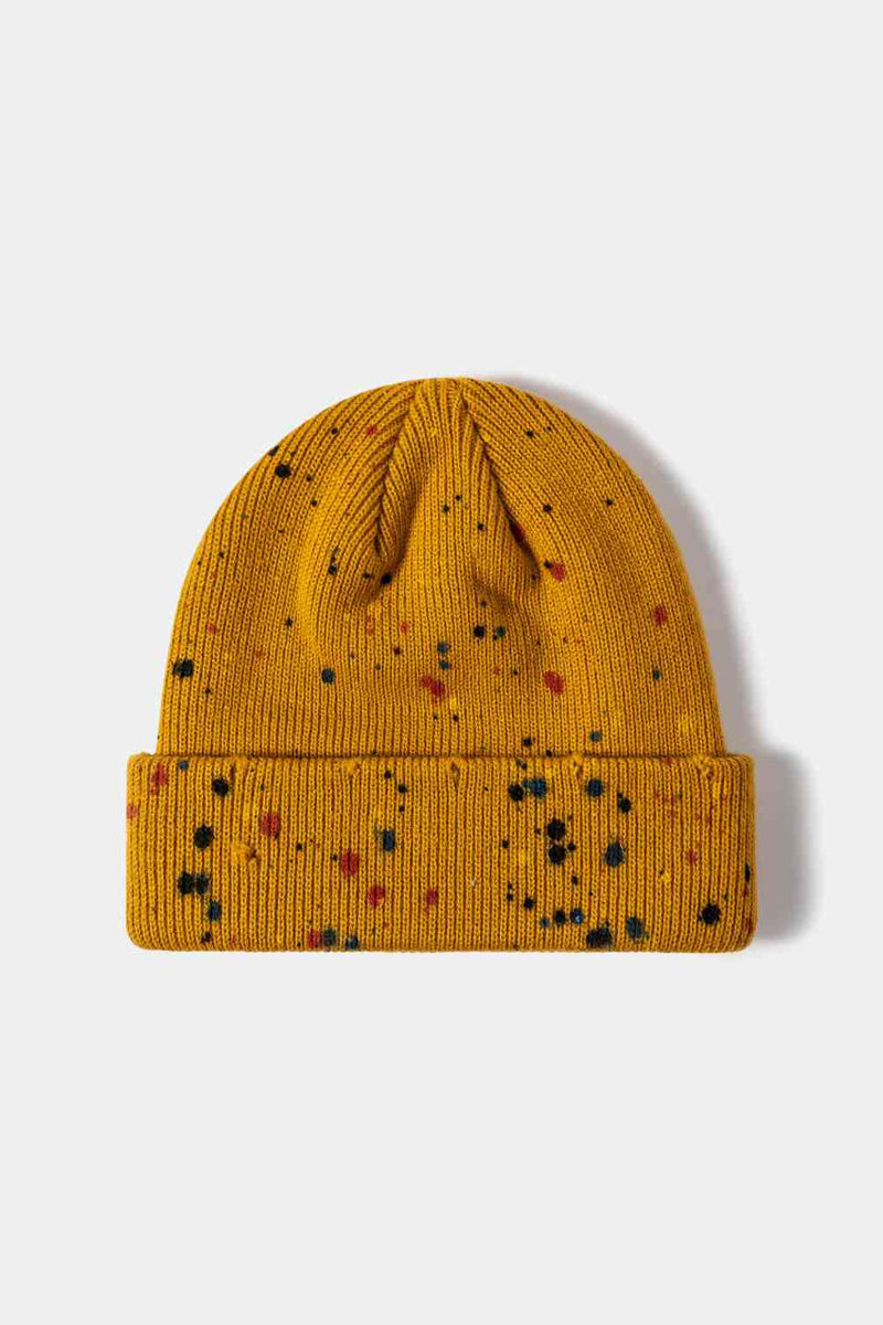 Confetti Rib-Knit Cuff Beanie – Leota